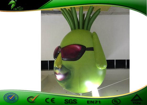 Cute Floating Inflatable Advertising Balloons Plant Head Shaped For Events