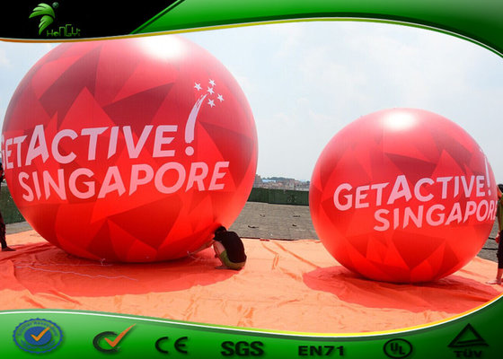 Giant Red Air Helium Balloons / Inflatable Balloon Digital Print For Advertising