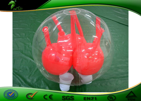 4 Feet Red / White Led Lighting Inflatable Jellyfish 1m Tall For Advertising
