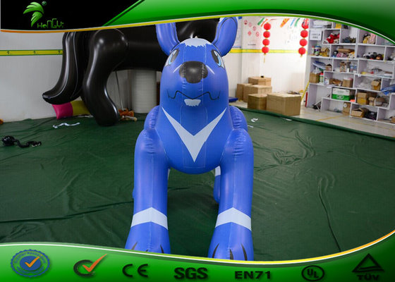 Durable 2m Blue Advertising Inflatable Dog Cartoon Animal 1 - 3 Years Warranty