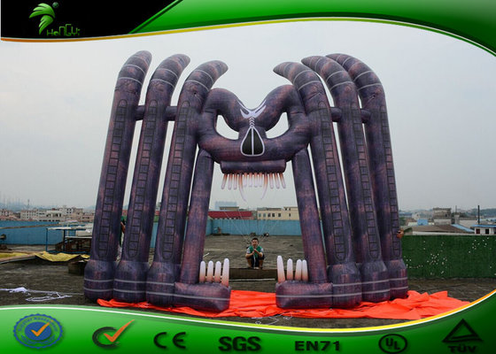 Giant Halloween Horror Skull Inflatable Arches Strongest PVC / Oxford Cloth