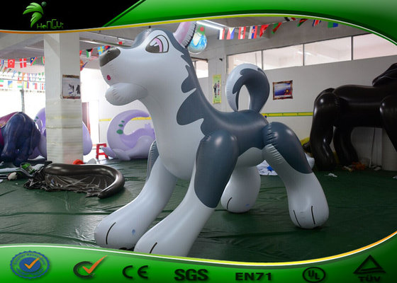 Waterproof Inflatable Husky Dog Giant Grey Anime Inflatable Dog For Promotion