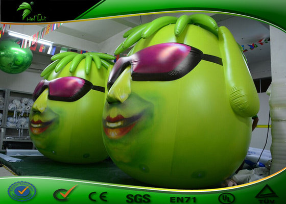 Head Shape Inflatable Advertising Balloons / Helium Balloons Customized for Parade