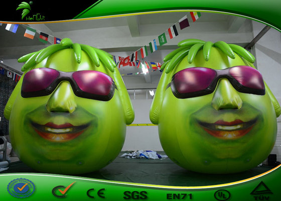 Head Shape Inflatable Advertising Balloons / Helium Balloons Customized for Parade