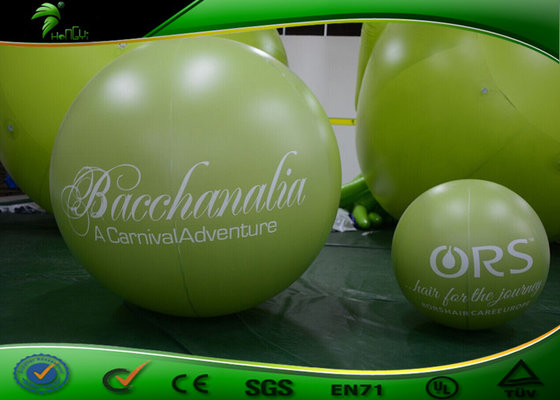 Durability Green Inflatable Advertising Balloons For Rental PVC / Oxford Material