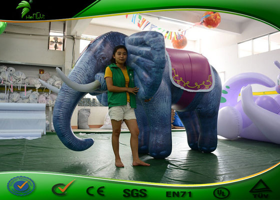 PVC 0.44mm Giant Inflatable Elephant / Inflatable Animal Cartoon For Promotion