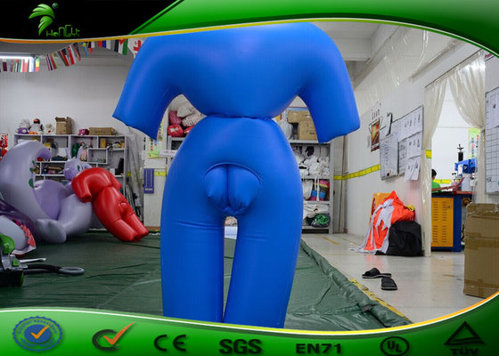 1.8m Tall Blue / White Inflatable Shapes PVC Inflatable Suit Model For Events