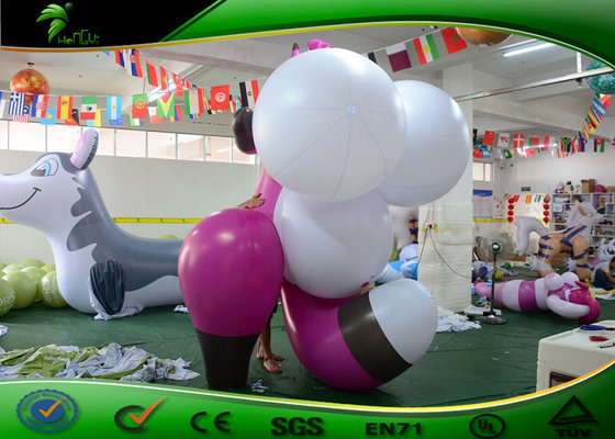 Fire Resistance Inflatable Cartoon Character Sexy Inflatable Fox With Big Boo