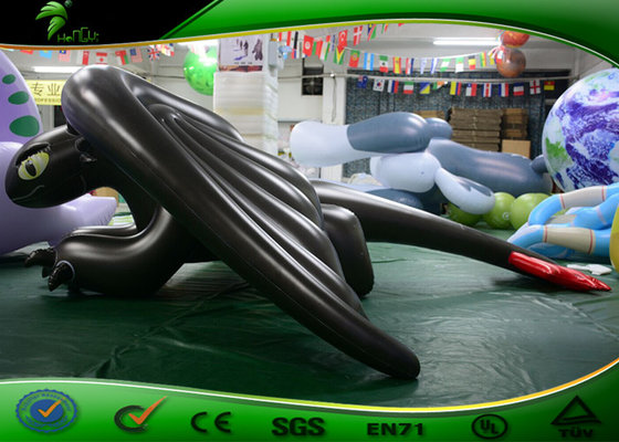 PVC Amazing Inflatable Black Dragon / Inflatable Toothless Dragon For Party
