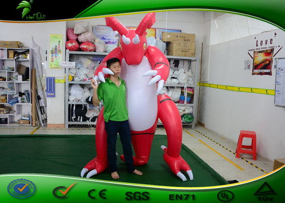 Advertising Dragon Inflatable Cartoon Characters Yellow Waterproof PVC / TPU Material