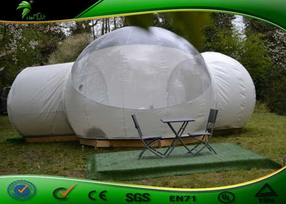 CE PVC Bubble Inflatable Yard Tent Transparent Camping Tent With 2 Tunnels