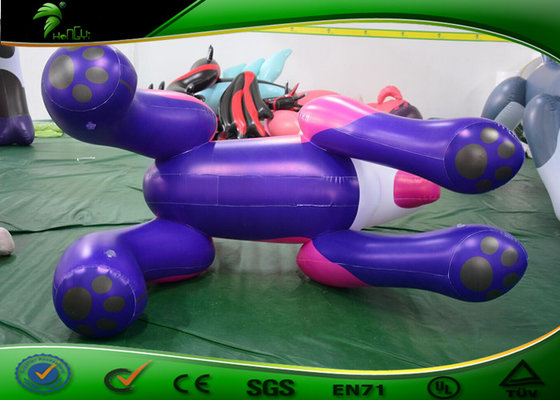 Colorful Inflatable Cartoon Characters Strong PVC Inflatable Husky Dog For Pool