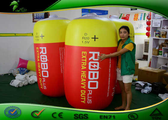 Advertising Inflatable Advertising Balloons Battery Replica Shape With Custom Printing