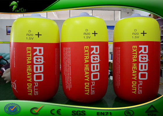 Advertising Inflatable Advertising Balloons Battery Replica Shape With Custom Printing