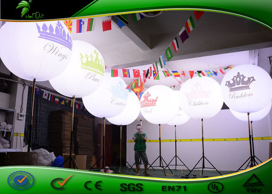Advertising Customized Stand Inflatable LED Light Tripod Balloon With Logo Printing