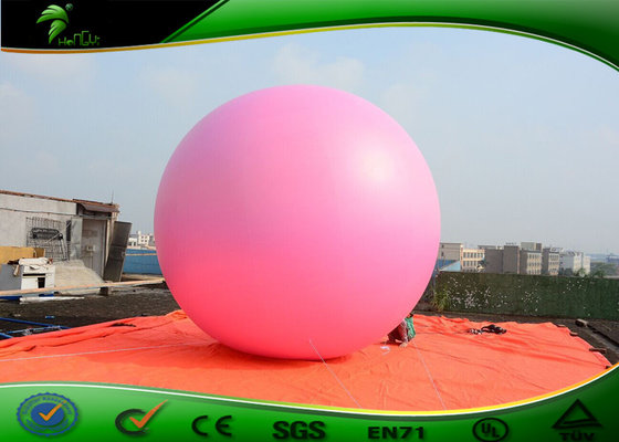Cute Pink 4m Inflatable Helium Balloon , Flying Large Inflatable Air Balloon