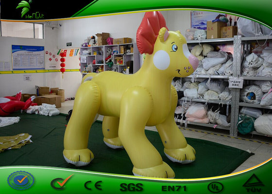 Shiny PVC 0.4MM Inflatable Cartoon Characters Inflatable Lion For Advertising