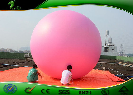 PVC Pink Inflatable Giant Balloon / Inflatable Advertising Helium Balloons For Events