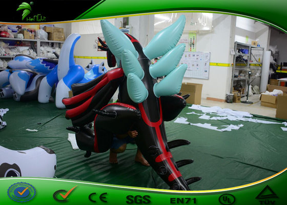 3m Long Animal Inflatable Cartoon Characters Biped Flying Dragon For Party