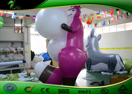 Big Boobs Purple Fox Shaped Inflatable Balloon With SPH Double Pvc 0.4mm Layers