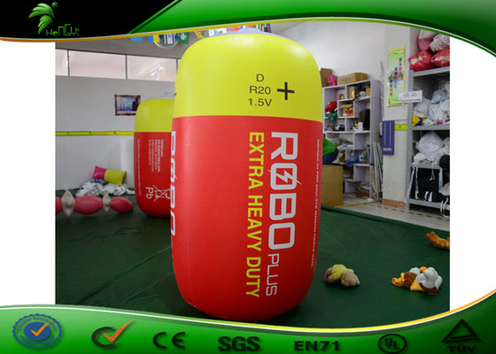 Battery Shaped Giant Inflatable Replica Balloon / Promotions Display Inflatable Model