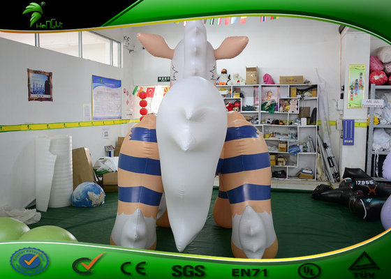 Vivid Design Giant Inflatable Cartoon Characters Water Wolf Shaped For Pool
