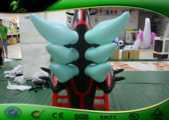 Giant Advertising 0.4mm PVC Inflatable Flying Dragon Cartoon Characters Black Color