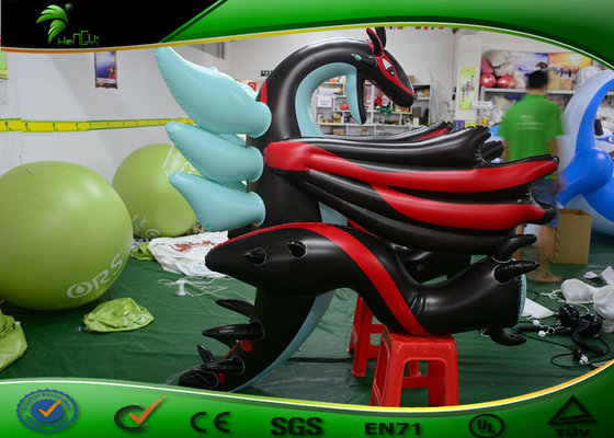Giant Advertising 0.4mm PVC Inflatable Flying Dragon Cartoon Characters Black Color