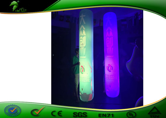 2.8m Tall Outdoor Inflatable Light Balloon / Pillar Balloon With UV Printing