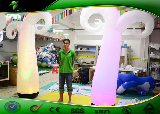 LED Color Change Inflatable Pillar With Angle 2.8m Tall Lighthouse Ballloon