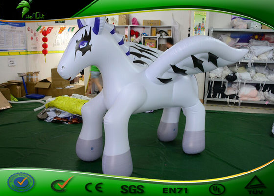 White Inflatable Cartoon Characters PVC Cartoon Flying Horse Shaped Non Toxic