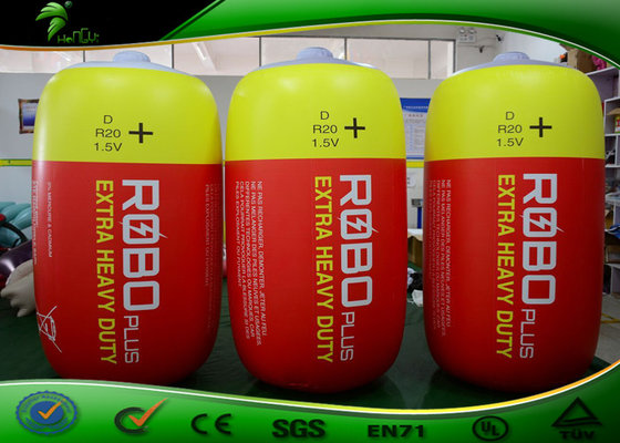 Custom 1.5M Tall Inflatable Shapes , Red Battery PVC Model For Advertising
