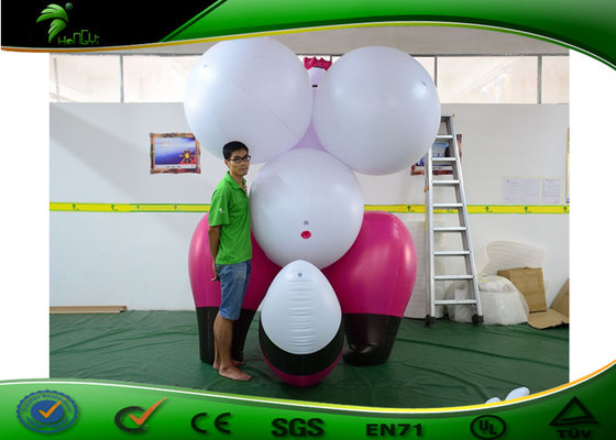 UV Printing Giant Inflatable Cartoon Characters Big Boob Sexy Fox Animal Shaped