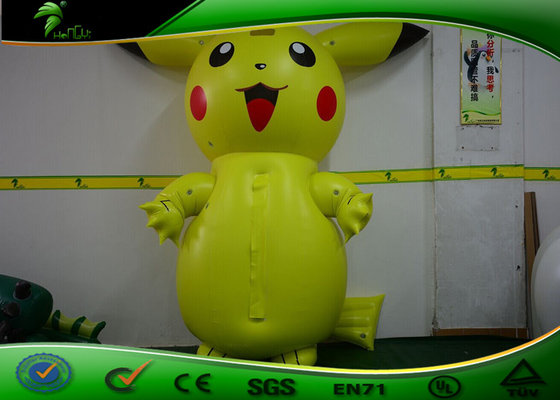 Yellow Inflatable Pikachu Suit Double Layer Inflatable Pokemon Costume Blow Up Model