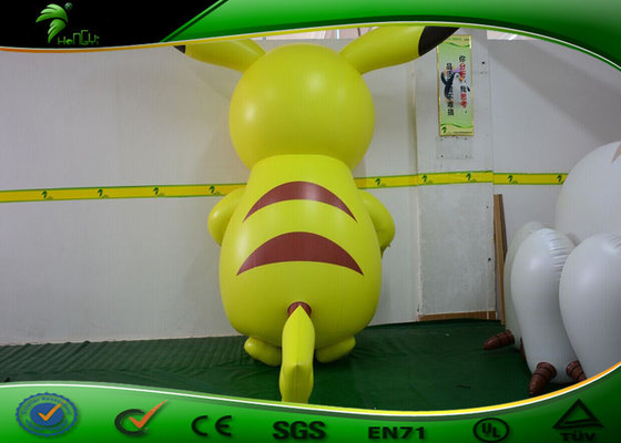 Yellow Inflatable Pikachu Suit Double Layer Inflatable Pokemon Costume Blow Up Model