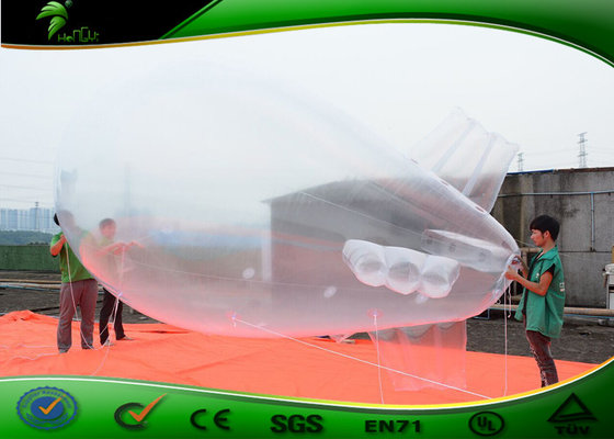 6M Giant Inflatable Transparent Helium Balloon Blimp / Inflatable Airship PVC 0.4mm