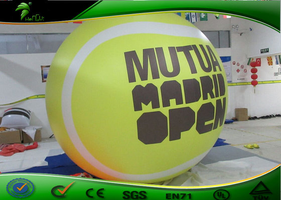 Giant PVC 0.18MM Helium Advertising Balloon / Inflatable Sky Floating Yellow Balloon