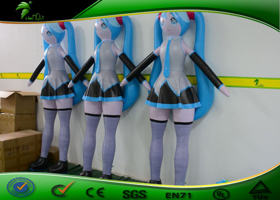 Popular Customized Inflatable Shape Sexy Anime Cartoon Girl For Party / Club