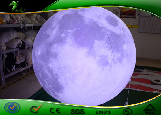 LED Lighting Inflatable Advertising Balloons / Inflatable Moon Balloon Model