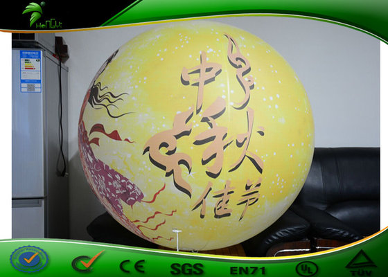 Inflatable Lighting Decoration Moon Shaped Balloon For Mid - Autumn Festival