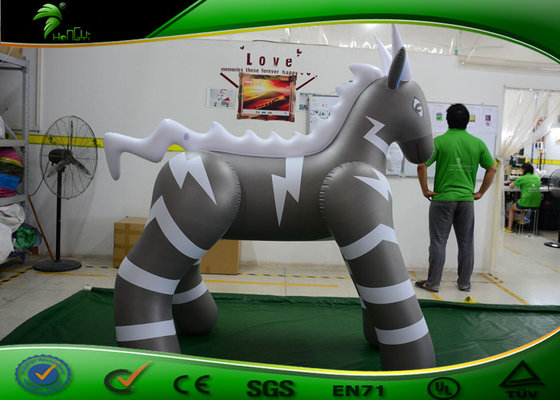 2M PVC 0.4mm Inflatable Model Animal Horse / Inflatable Cartoon Gray Horse