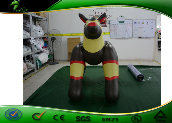 PVC 0.4mm Yellow Inflatable Cartoon Characters Inflatable Husky Dog For Party