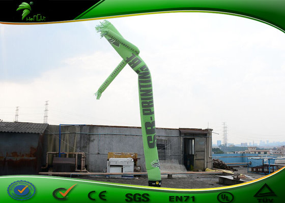 Oxford Cloth Red Inflatable Sky Dancer Advertising Waving Man With Logo Printing
