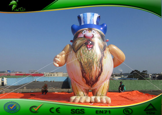 5M Yeti Shaped Custom Inflatable Mascot Helium Advertising Balloons Waterproof