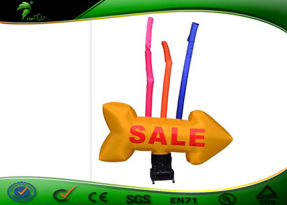 Customized Logo Inflatable Advertising Man , Inflatable Sky Dancer With Arrow