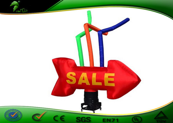 Customized Logo Inflatable Advertising Man , Inflatable Sky Dancer With Arrow