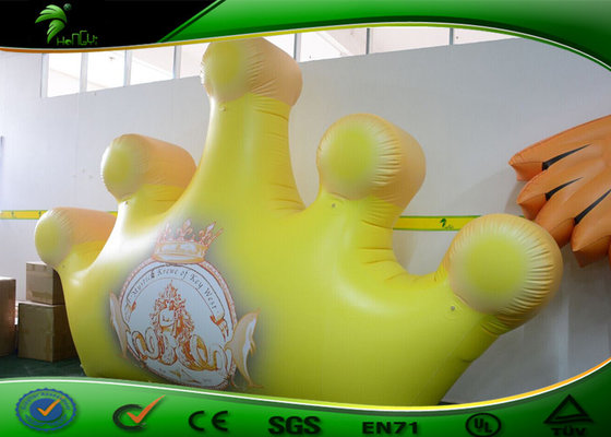 Decoration Inflatable Advertising  Balloons Golden Crown Model For Advertising