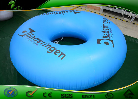 Pool Floating Inflatable Advertising Balloons Blue PVC Swimming Ring For Water Play