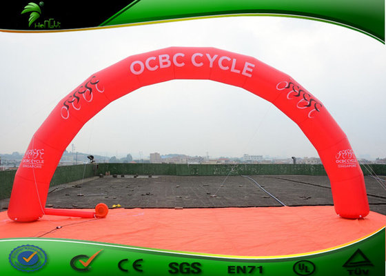 Durable PVC Inflatable Arches / Red Advertising Inflatable Archway 10 * 4M