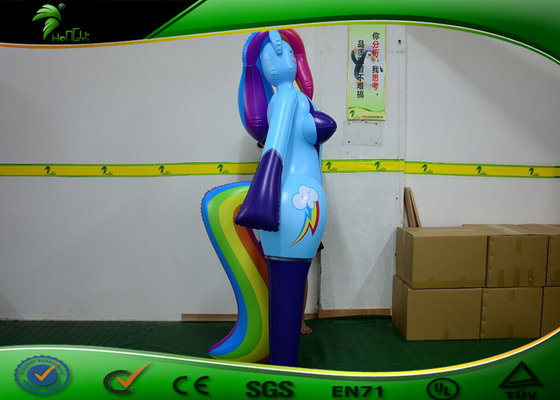 Life Size Inflatable Cartoon Characters Rainbow Dash Blow Up Model Sexy Pony Girl